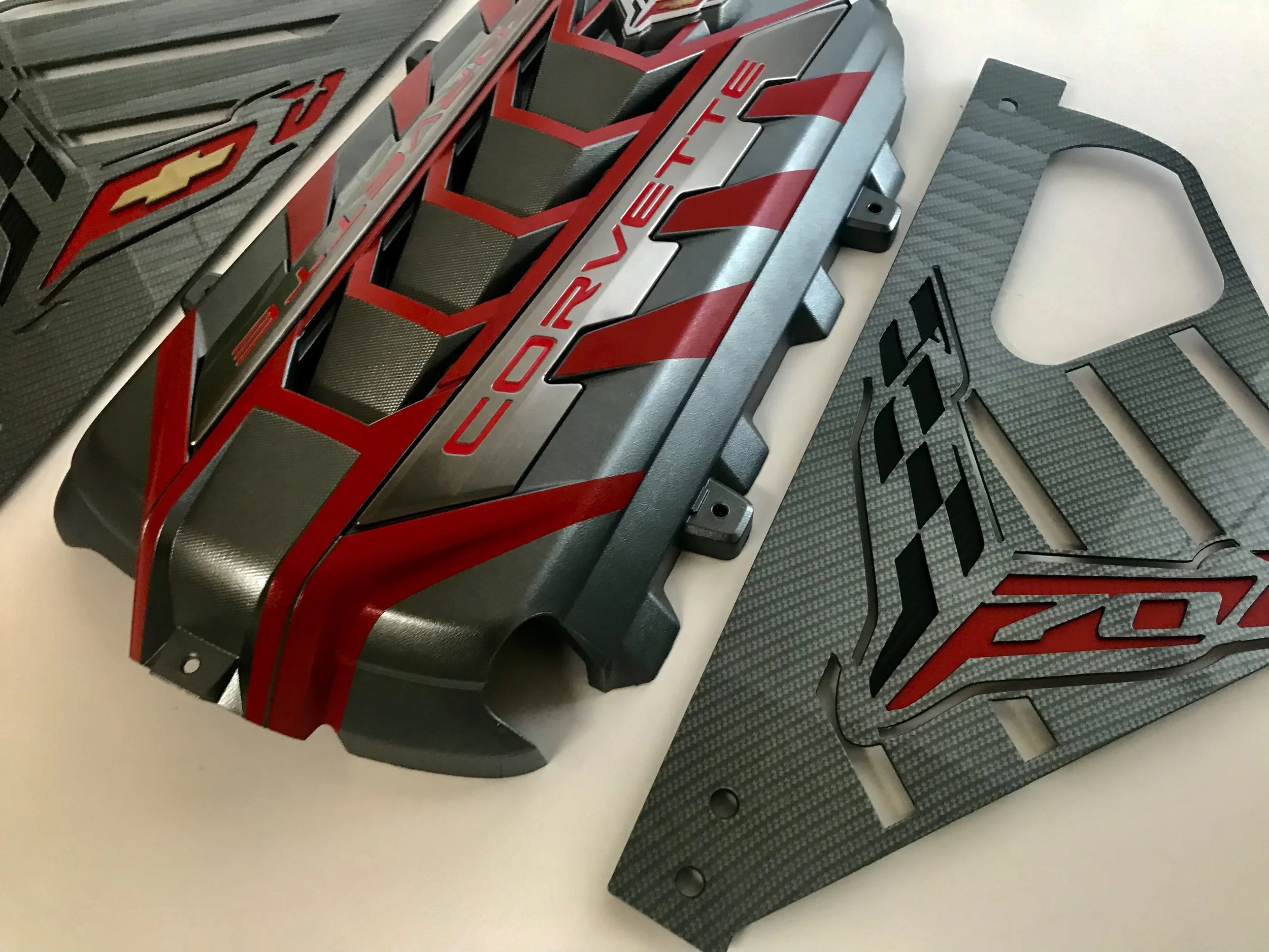 HYPERSONIC GREY TORCH RED SILVER EMBLEM CARBON FIBER APPEARANCE PACKAGE ...