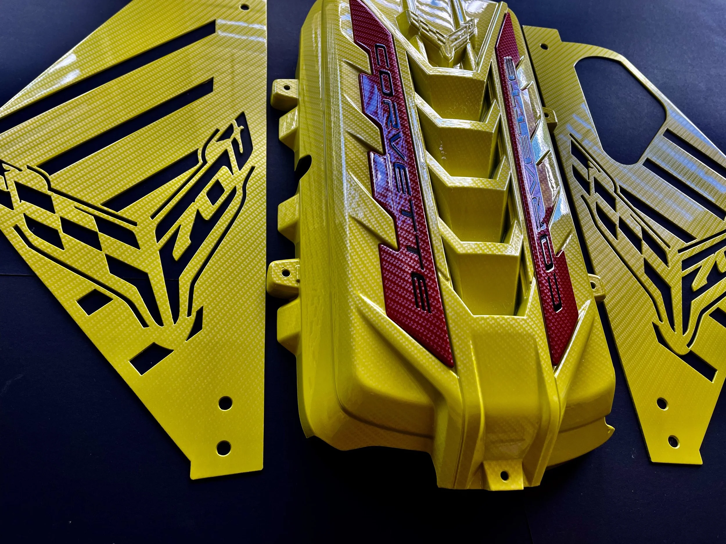 ACCELERATE YELLOW CARBON FIBER ENGINE COVER 70TH ANNIVERSARY APPEARANCE ...