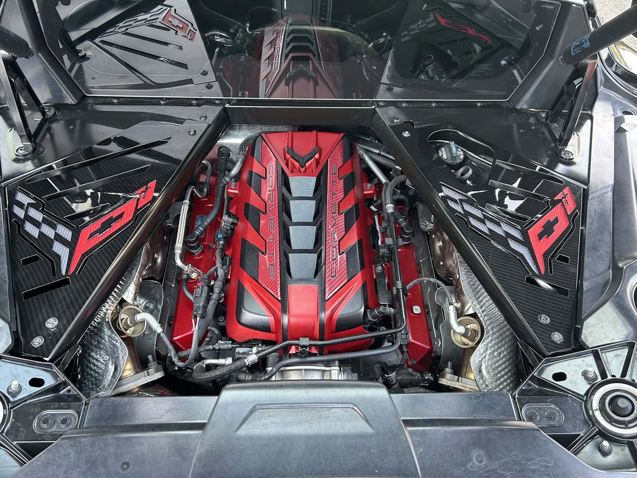 EDGE RED BLACK EMBLEM CARBON FIBER APPEARANCE PKG. — RACEREADYPANELS