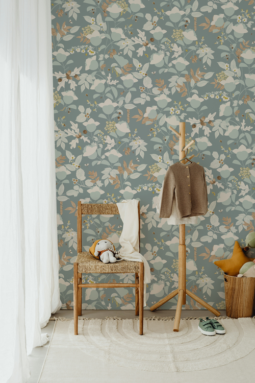 Papier peint égélant rappelant les herbiers de notre enfance. — Paulette Interieurs - Marque de ...