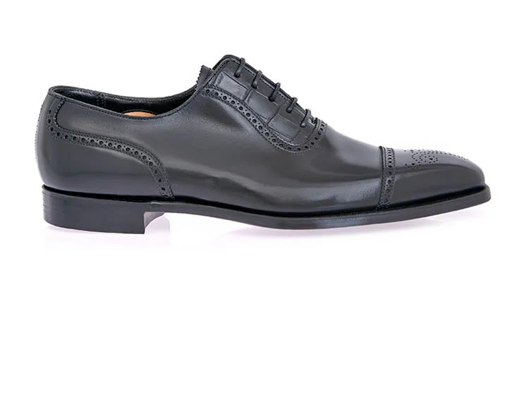 Hawaii - Black Calf with Black Alligator Adelaide — George Cleverley