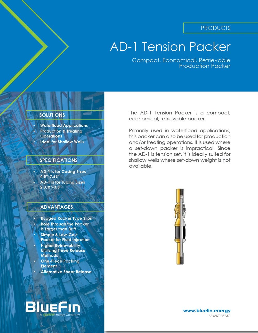 AD-1 Tension Packer — GATE Energy