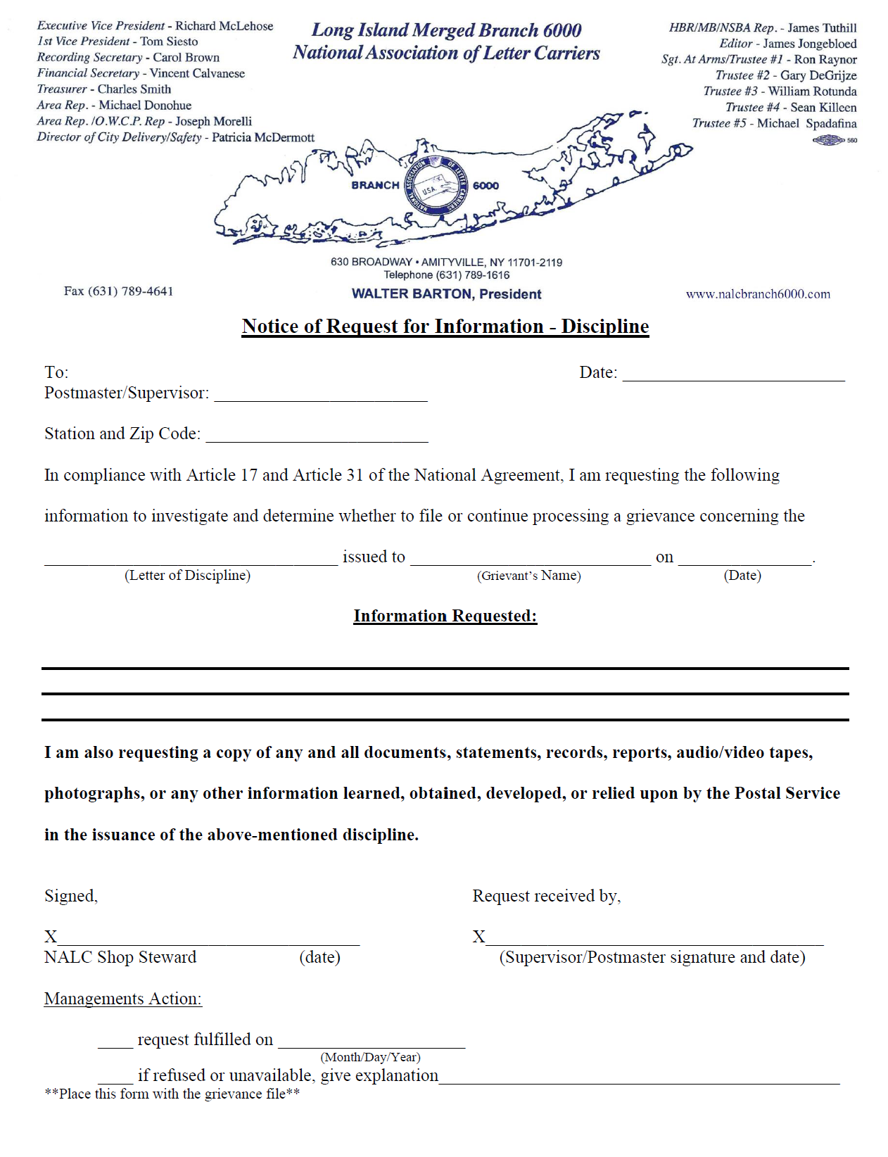 Steward Resources — Long Island Merged Branch 6000 National Association ...