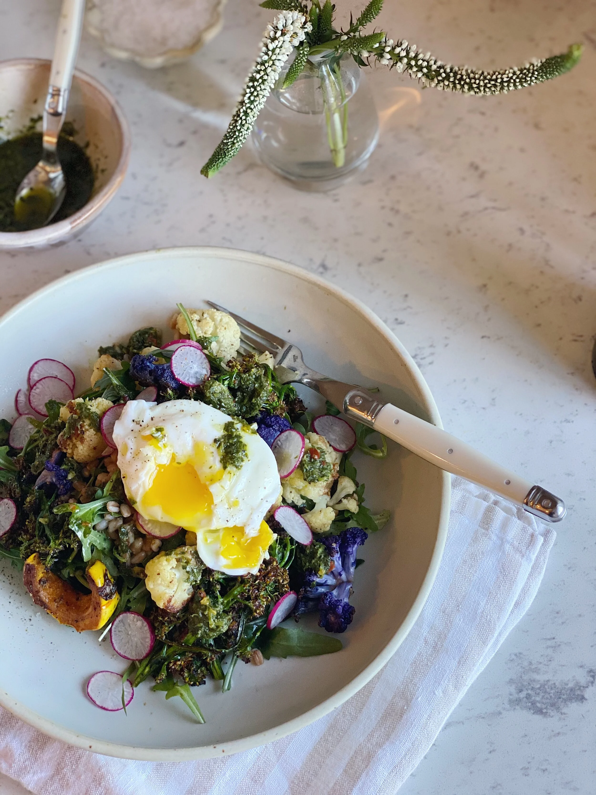 Springtime Vegetable Grain Bowls with Mint Salsa Verde — Kendall Andronico