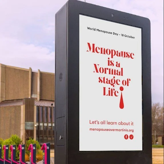 Six outdoor ads created by Sarah Connor to raise awareness of menopause ...