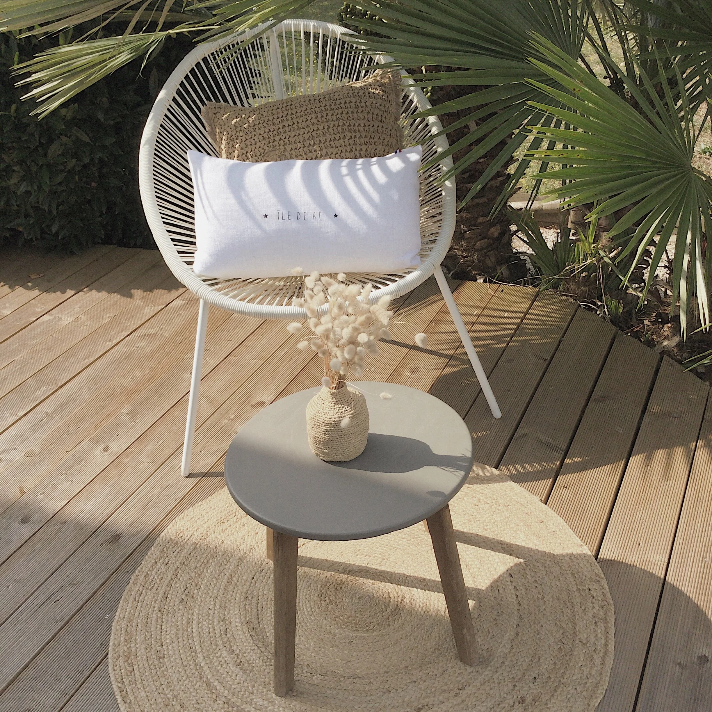 coussin en lin personnalisé — Love at Home