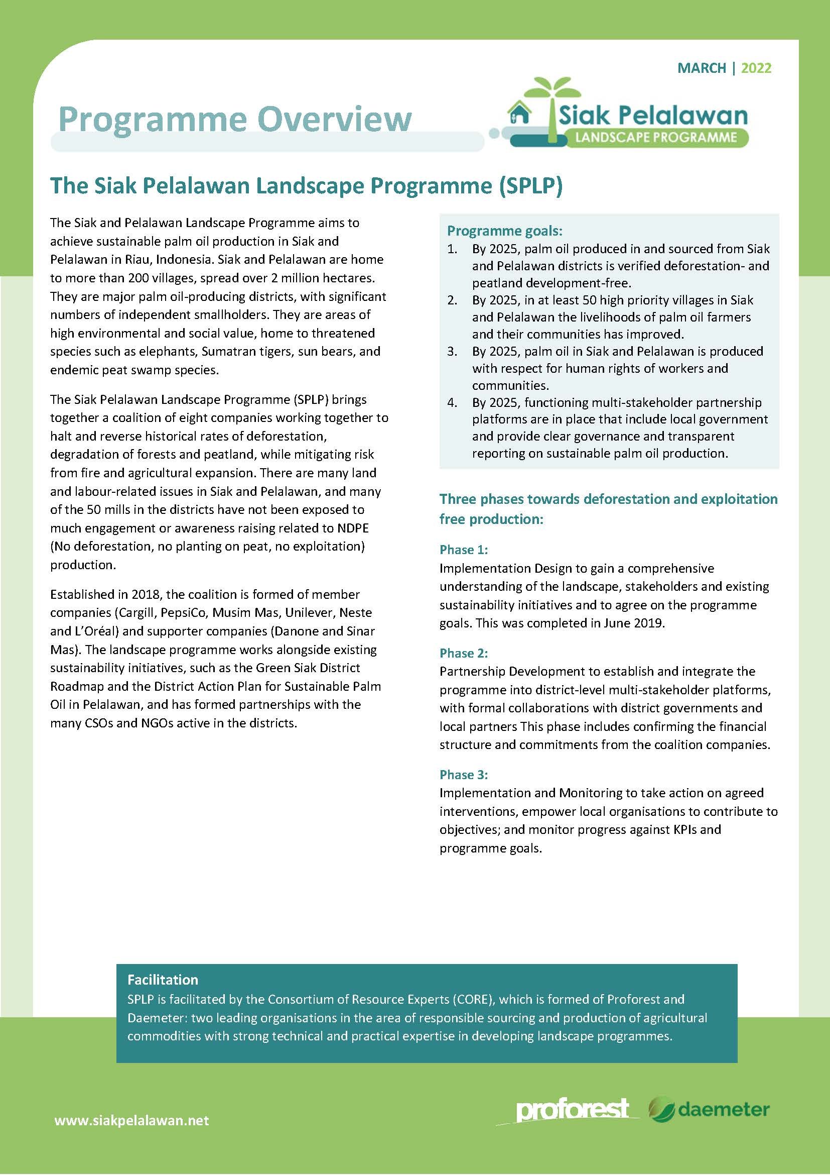 The Siak Pelalawan Landscape Programme