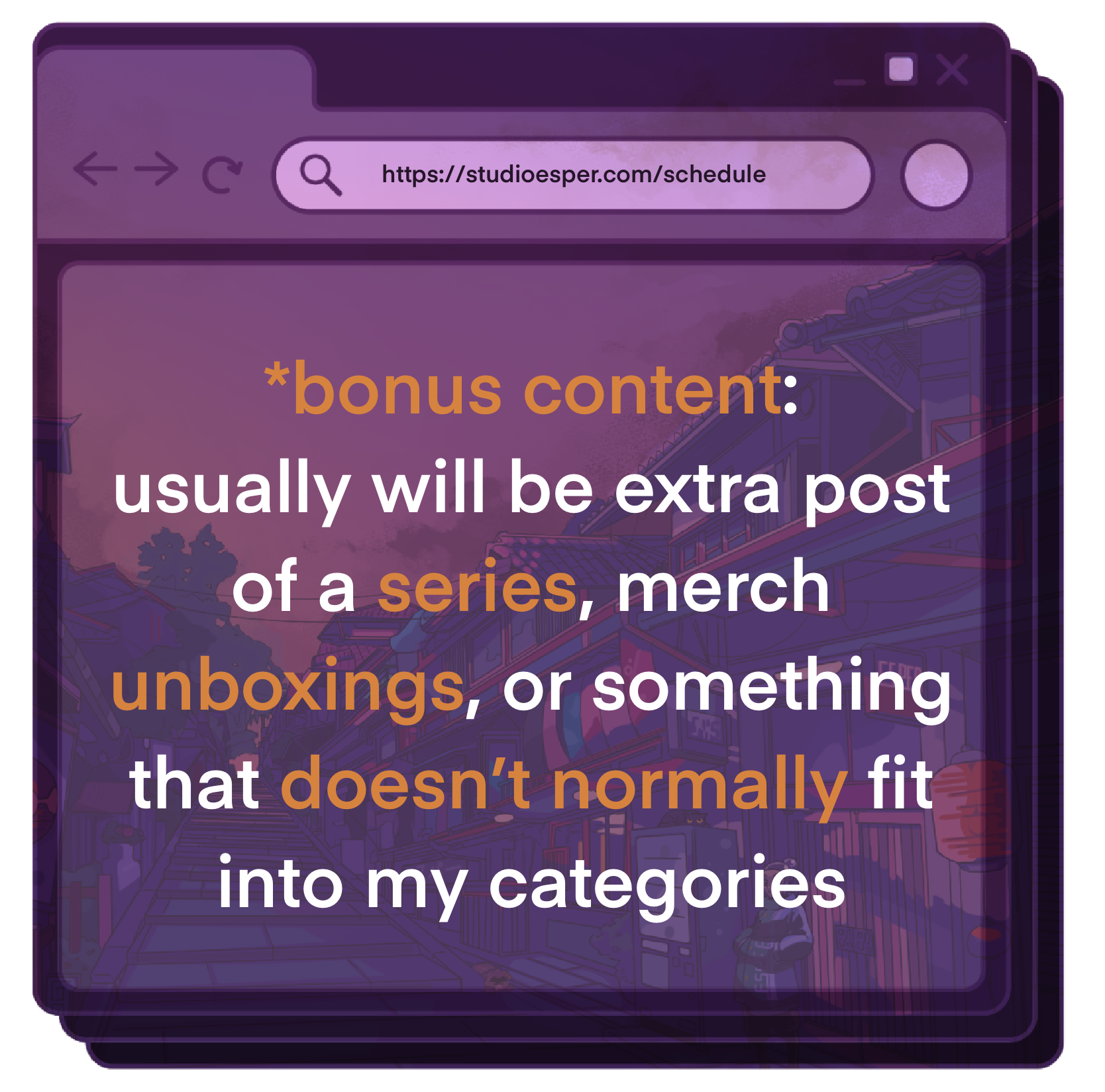 Schedule — Studio Esper