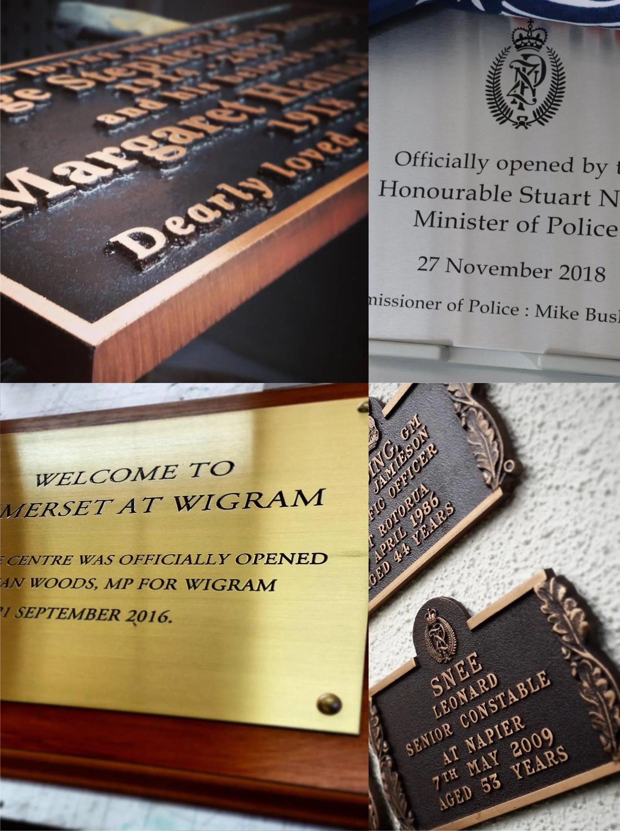 Memorial plaques and accessories | metal plaques — Frampton Signs