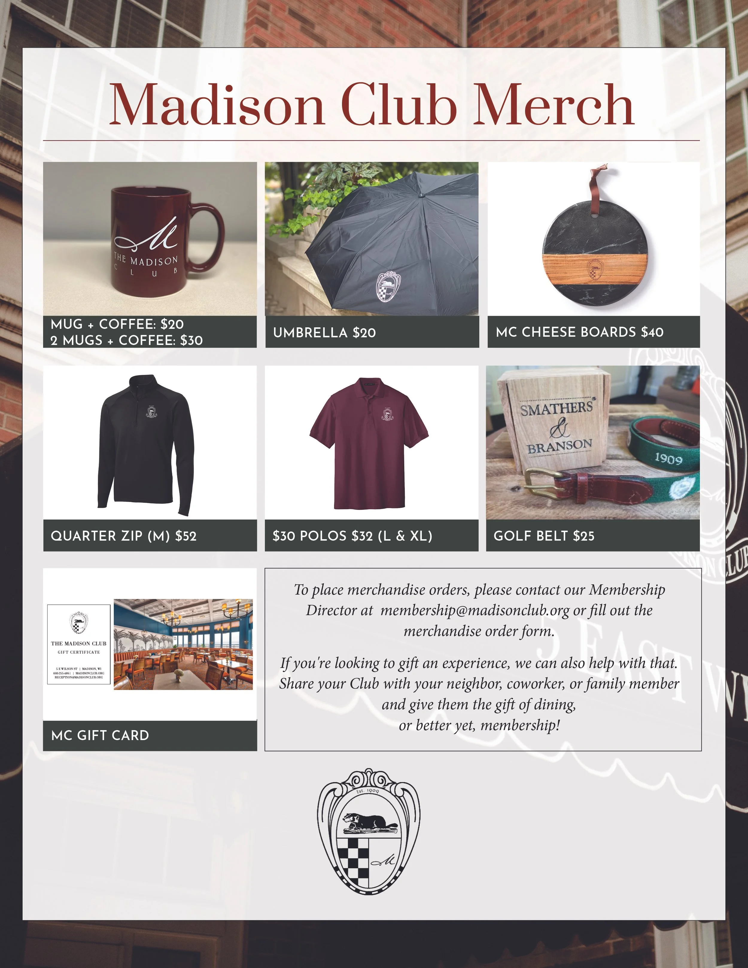 Club Merchandise — the madison club