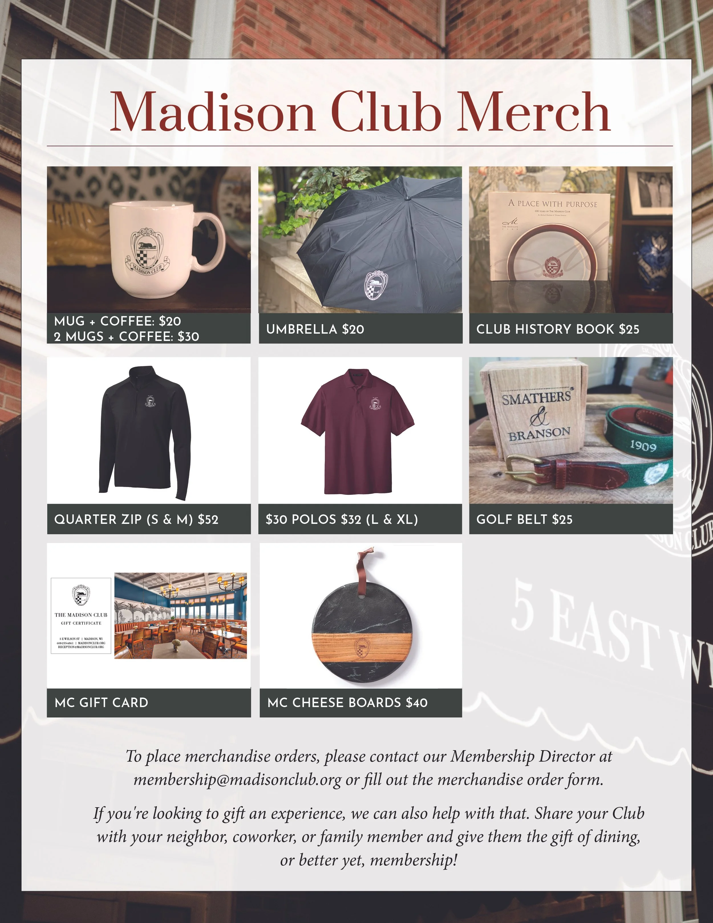 Club Merchandise — the madison club