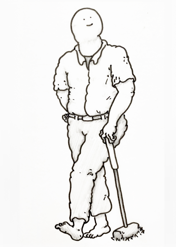 Croquet player drawing — Michael MacDonald