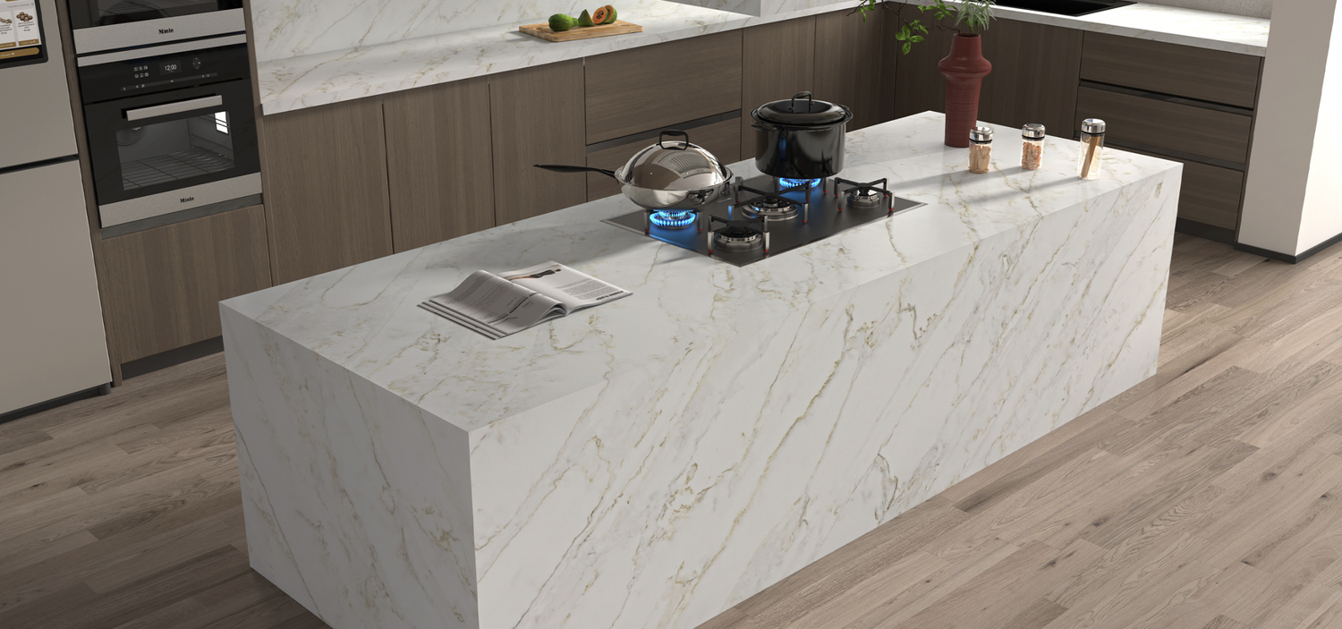 Calacatta Dolce Gold Quartz Countertops | iGranite Houston — iGranite ...