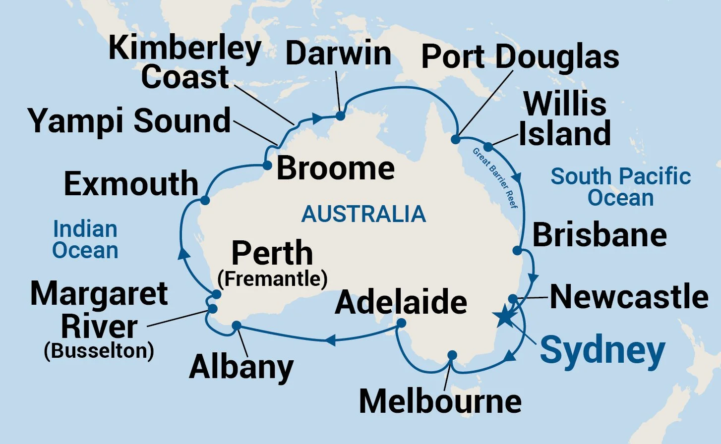 Princess Australia Circumnavigation — Travel Masters & The Travel Studio