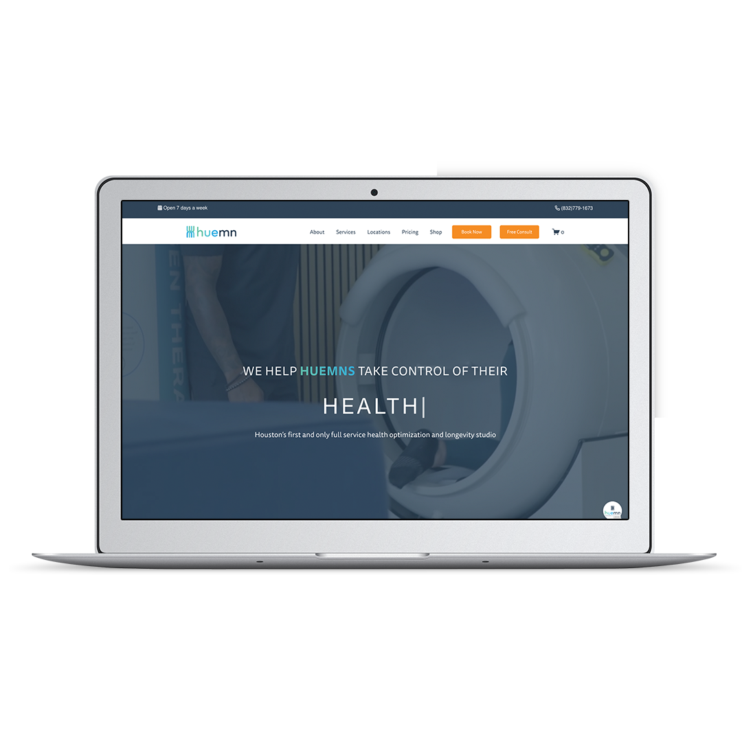 Mindbody-integrated wellness website design for Huemn | Pixality Design