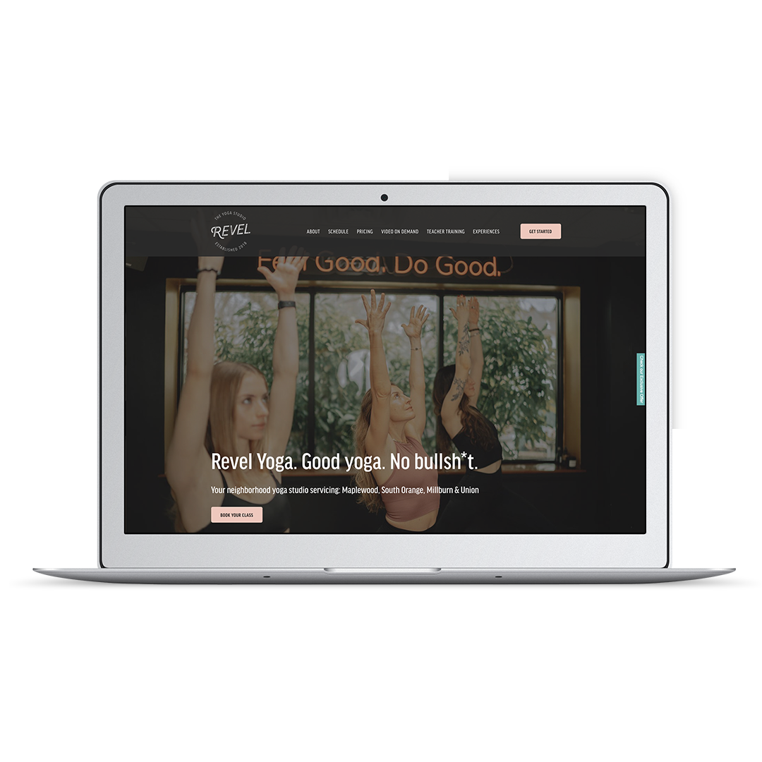 Walla-integrated yoga website design for Revel Yoga | Pixality Design