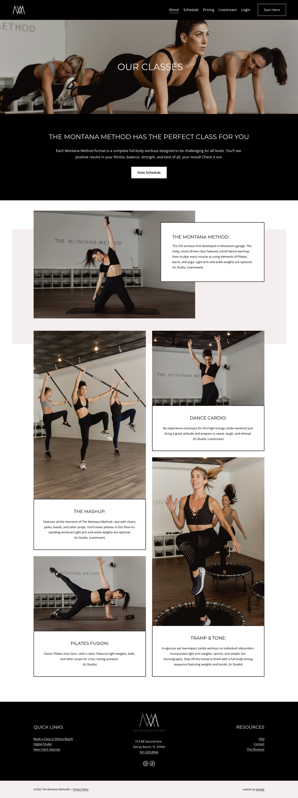 Fitness website design for The Montana Method | Pixality Design