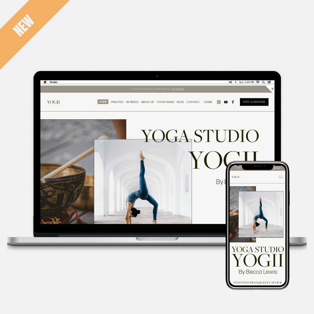 Website Template Yogii | Squarespace template for Yoga Studios, Yoga ...