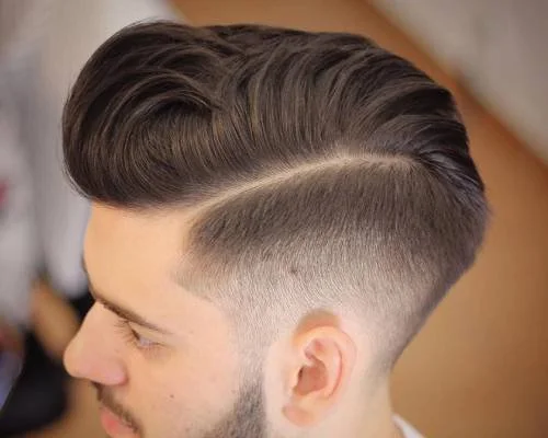 Mens Undercut Side Part Fade