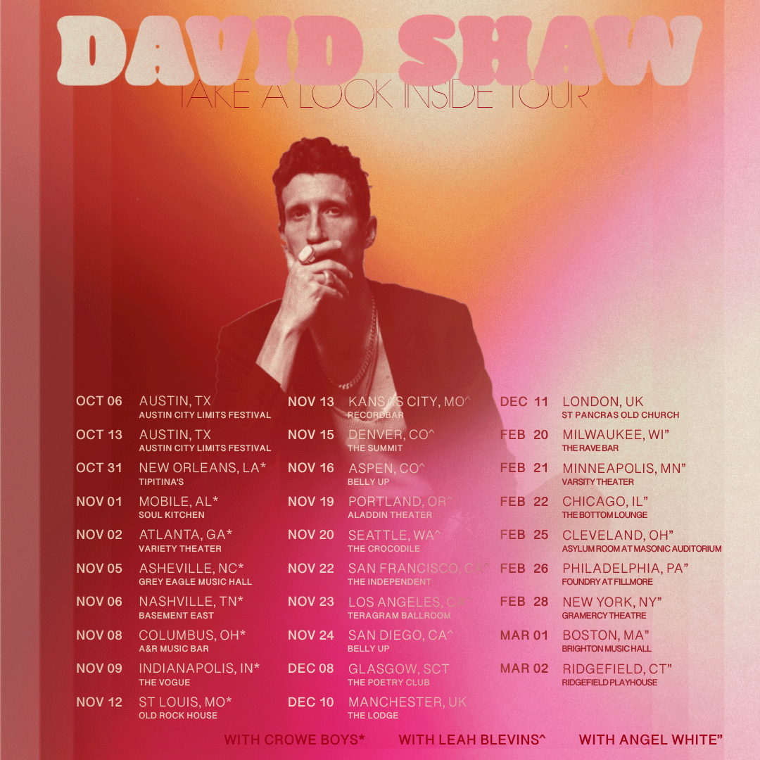 New Album 'Take A Look Inside' Out Now! — David Shaw