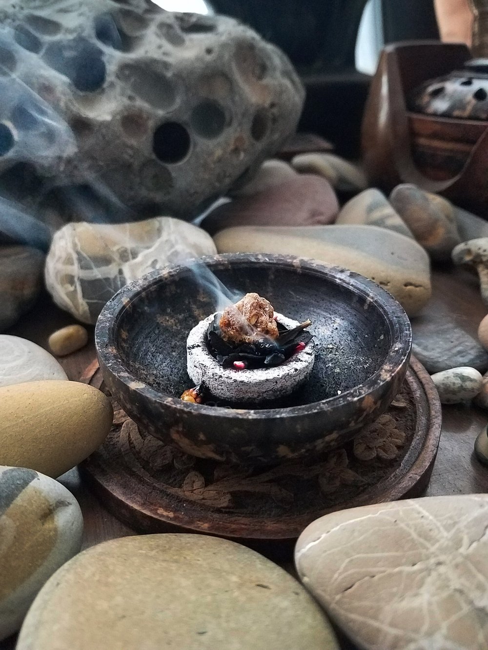 Burn Resin without Charcoal Brass Incense Burner — MOJAVE MOON APOTHECARY