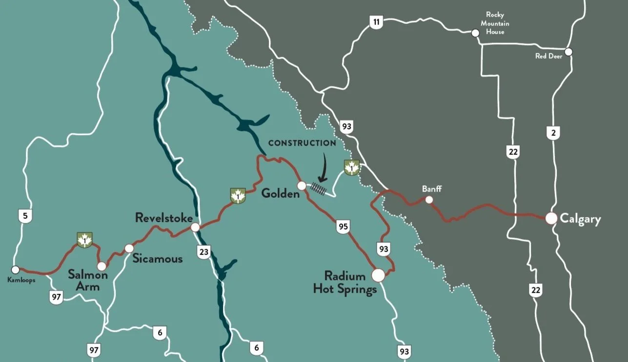 Get Into BC | Highway Construction East of Golden