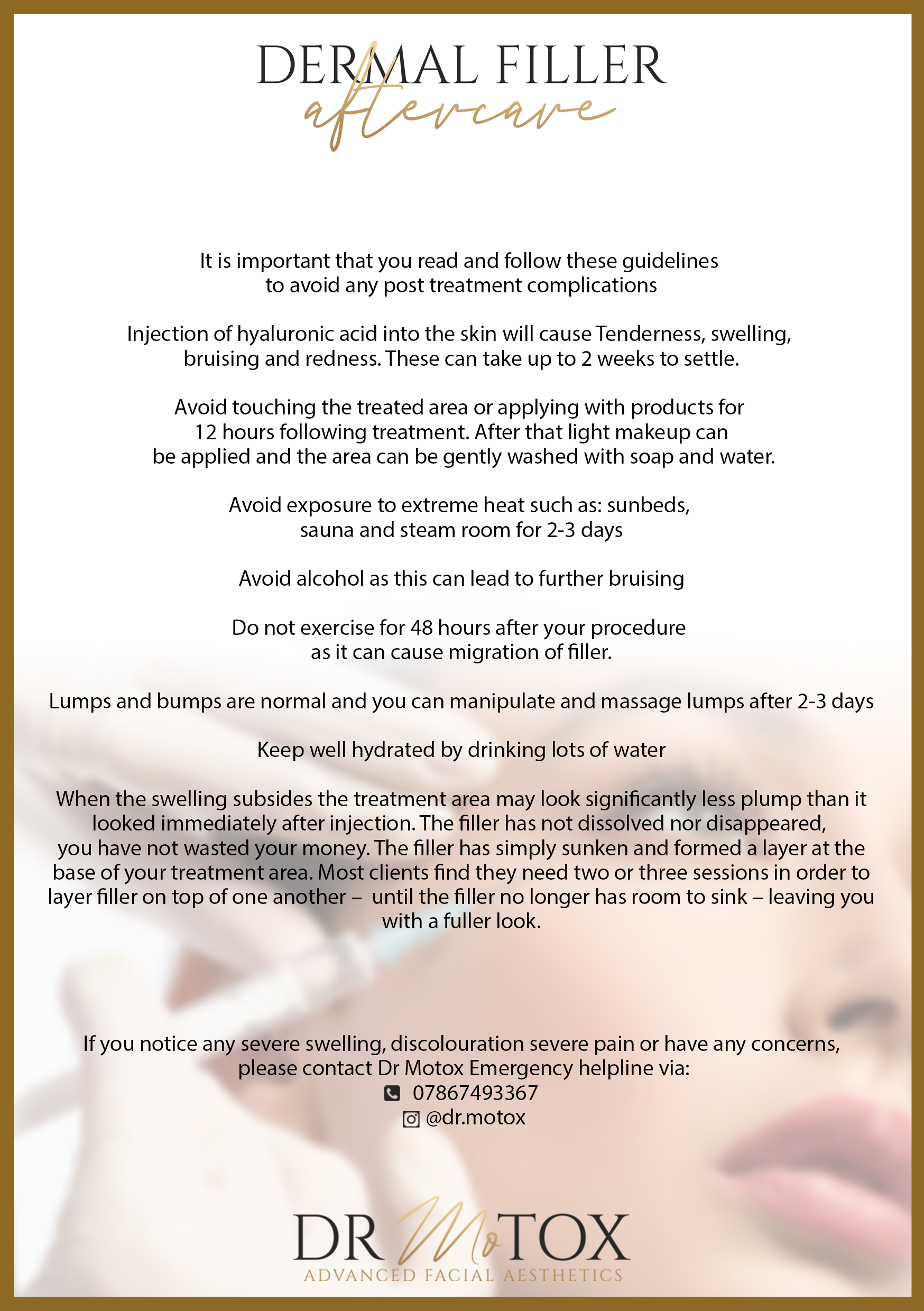 Makeup Aftercare Leaflet - Mugeek Vidalondon