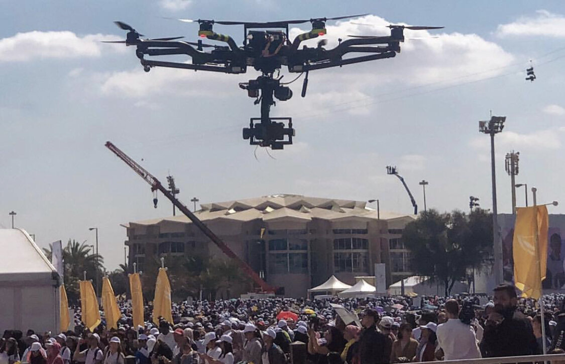 Live Drone Broadcast of Pop Francis Visit — CHOPPERSHOOT