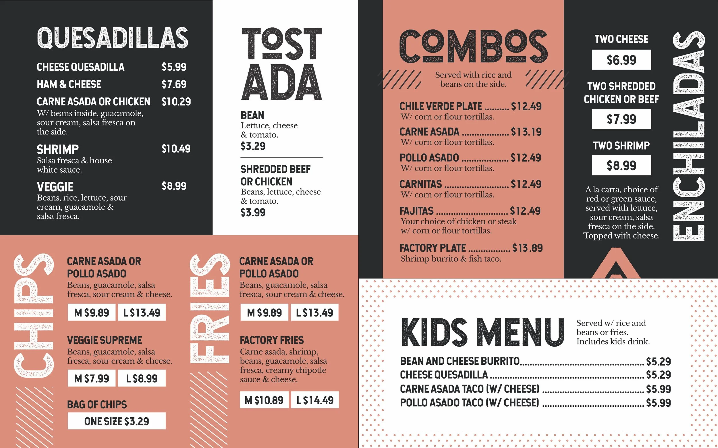 Menu — The Burrito Factory