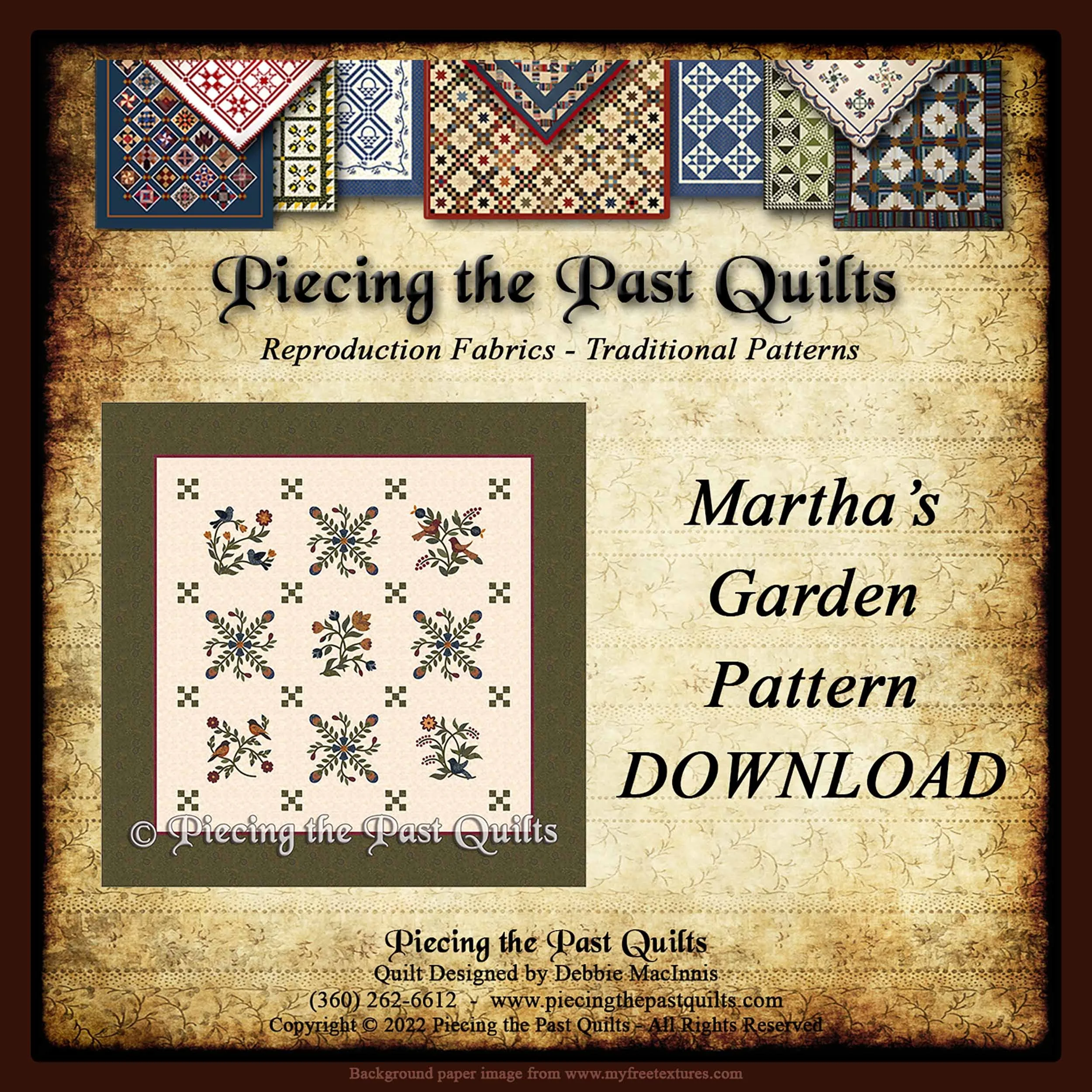 Martha's Garden Pattern Download — Piecing the Past Quilts