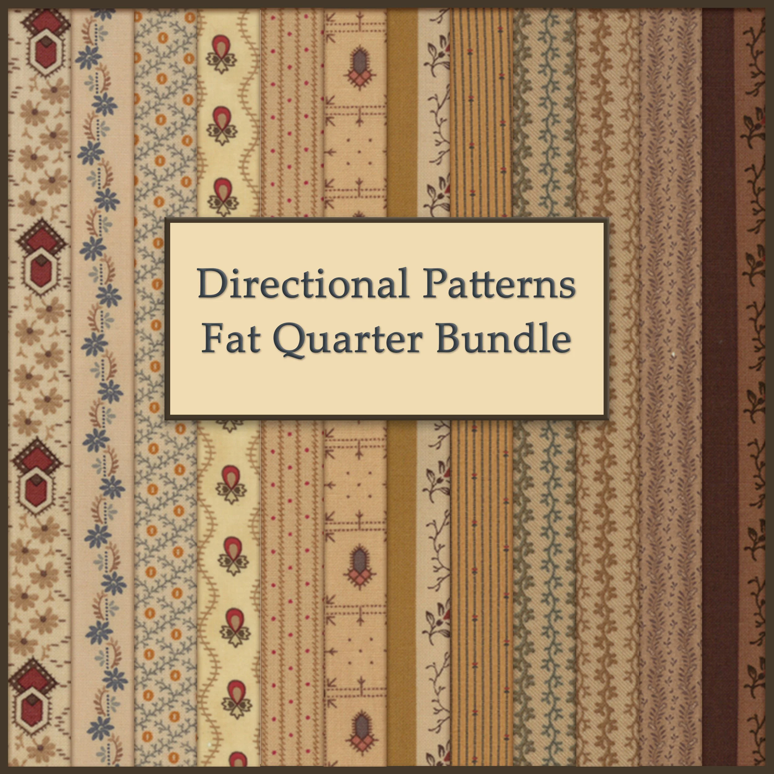 Directional Patterns Fat Quarter Bundle — Piecing the Past Quilts