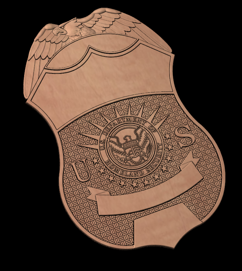 Sweet Mesquite Creations — 3D STL File CNC Model-Police-Badge-TSA seal ...