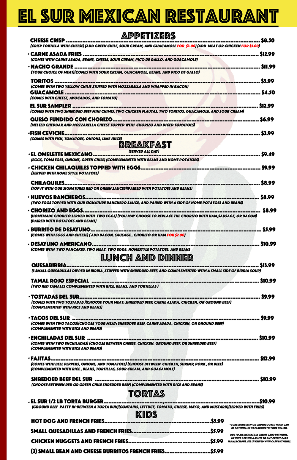 Mexican Food — El Sur