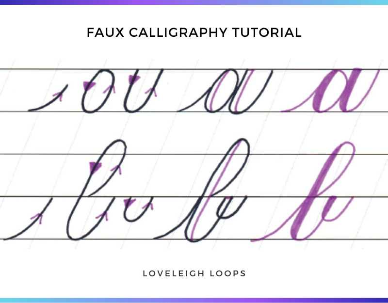 How To Do Faux Calligraphy [Alphabet + Free Course] — Loveleigh Loops
