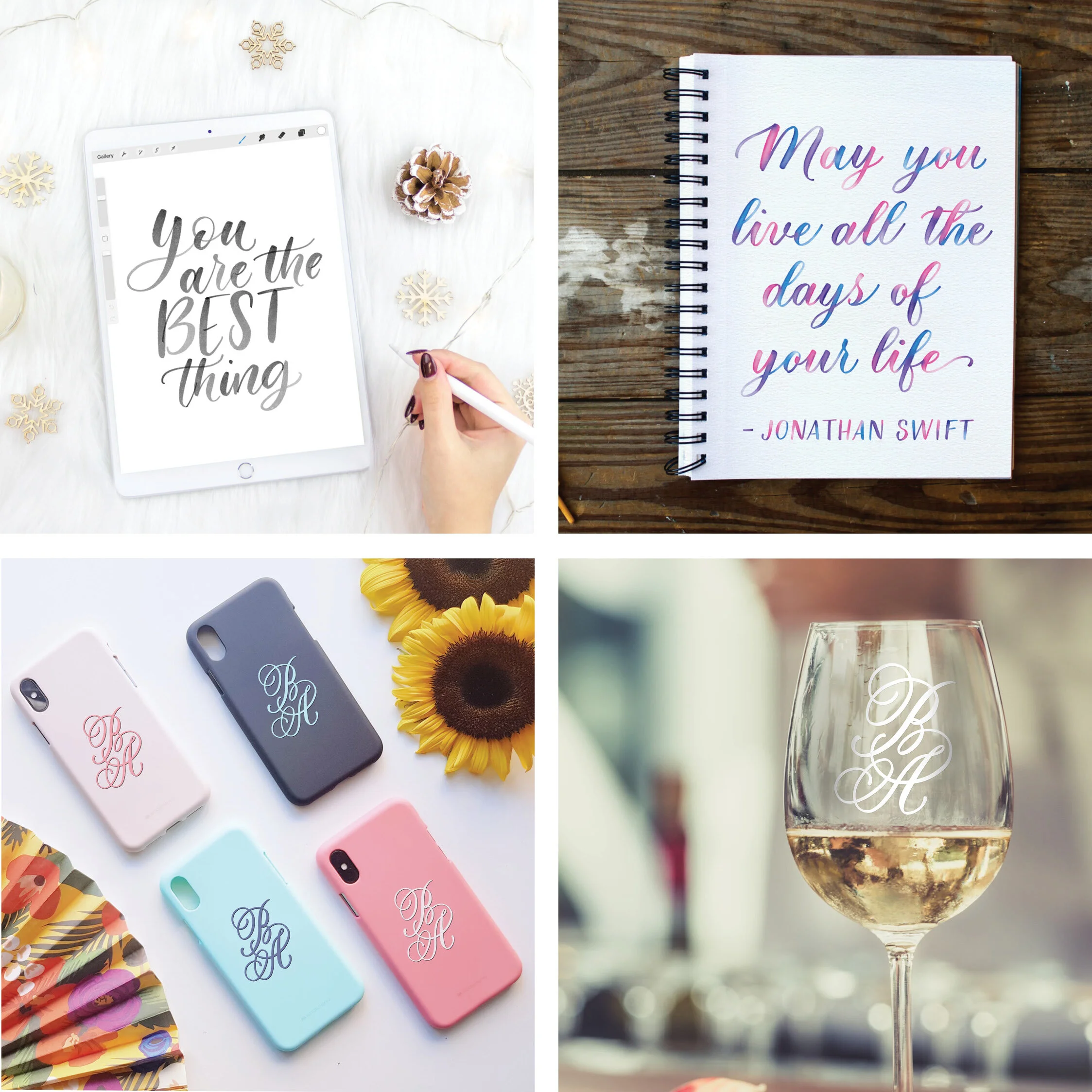 How to Make Super Simple Calligraphy Mockups in Procreate — Loveleigh Loops