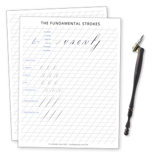 Into to Pointed Pen Calligraphy (Free Worksheets!) — Loveleigh Loops