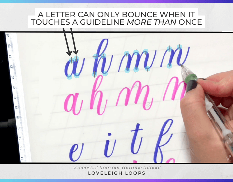 Bounce Lettering Beginner Tutorial and Analysis — Loveleigh Loops
