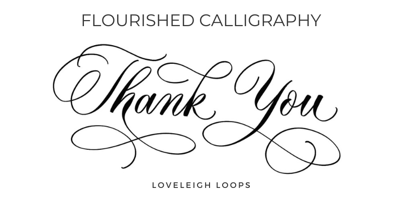 How To Write Thank You In Calligraphy (Free Traceable Guide ...