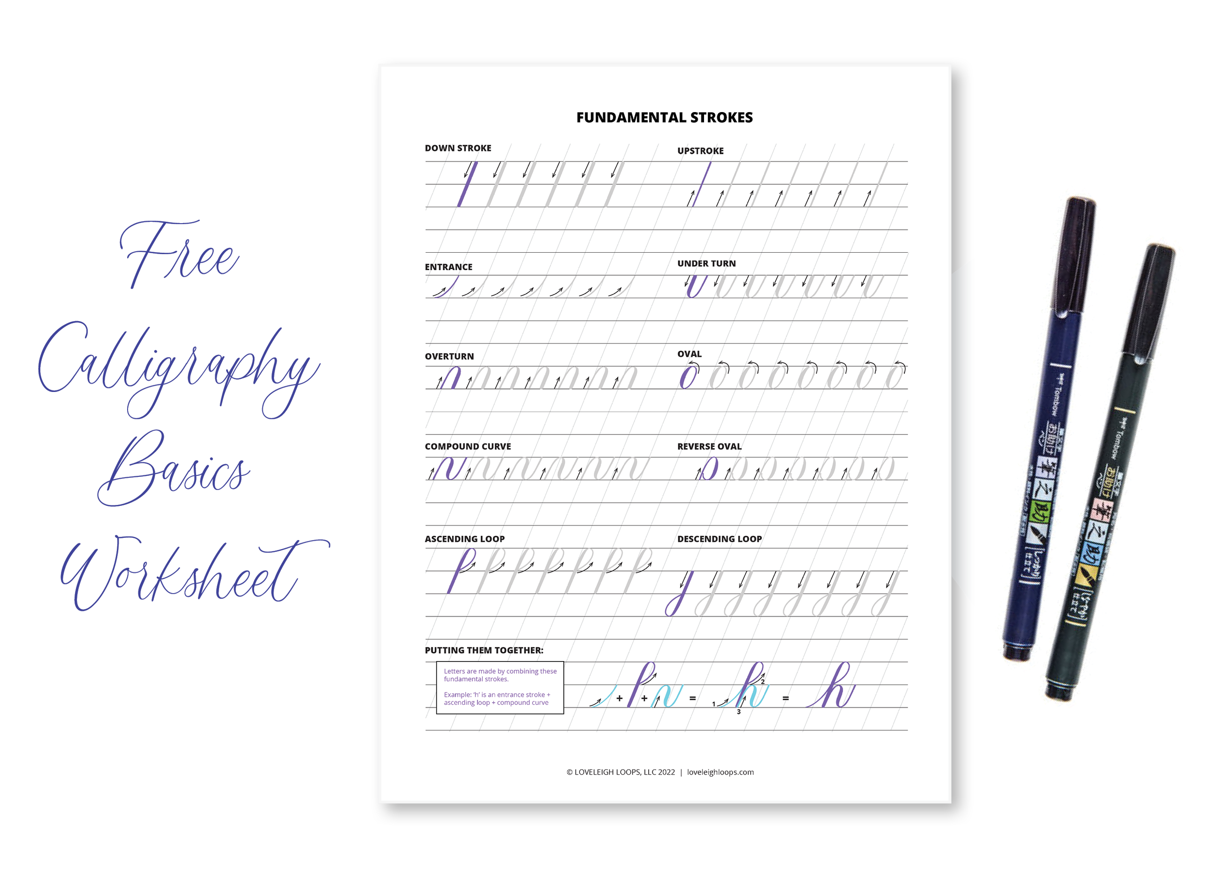 Basic Strokes Worksheet Loveleigh Loops