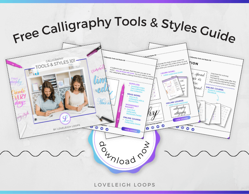 Different Calligraphy Types: Styles, Tools + How To Learn — Loveleigh Loops