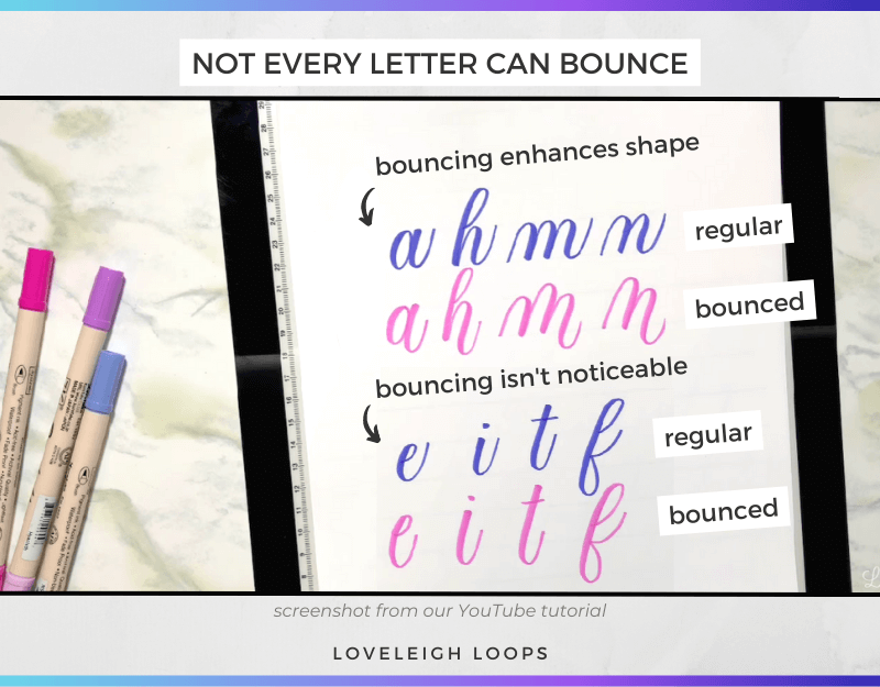 Bounce Lettering Beginner Tutorial and Analysis — Loveleigh Loops