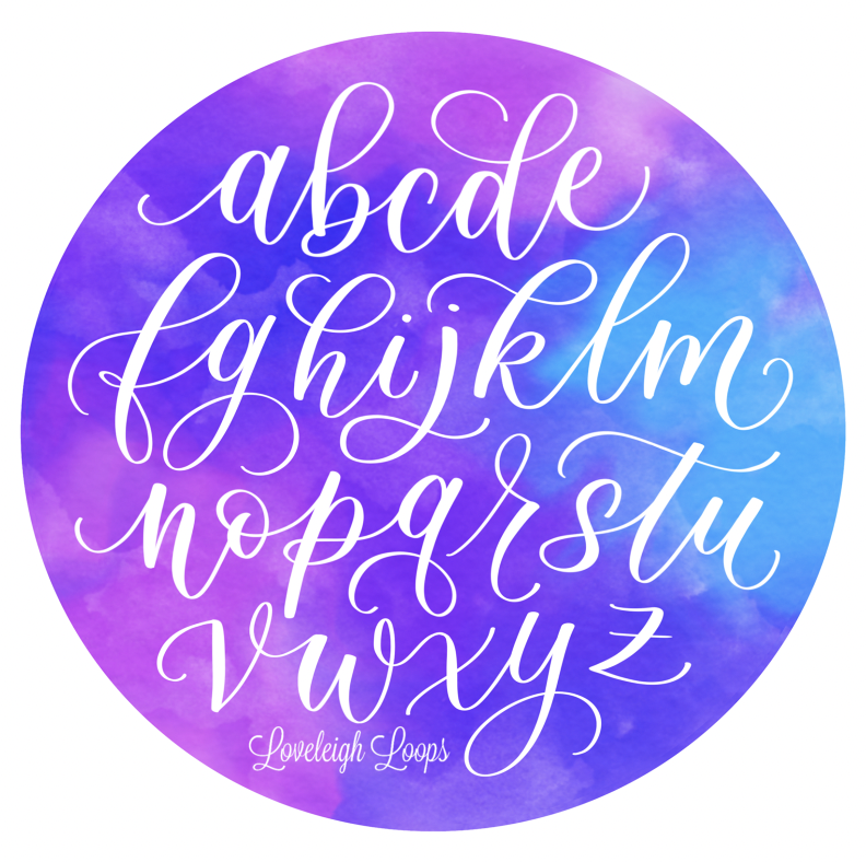 Flourished Italic Calligraphy Alphabet