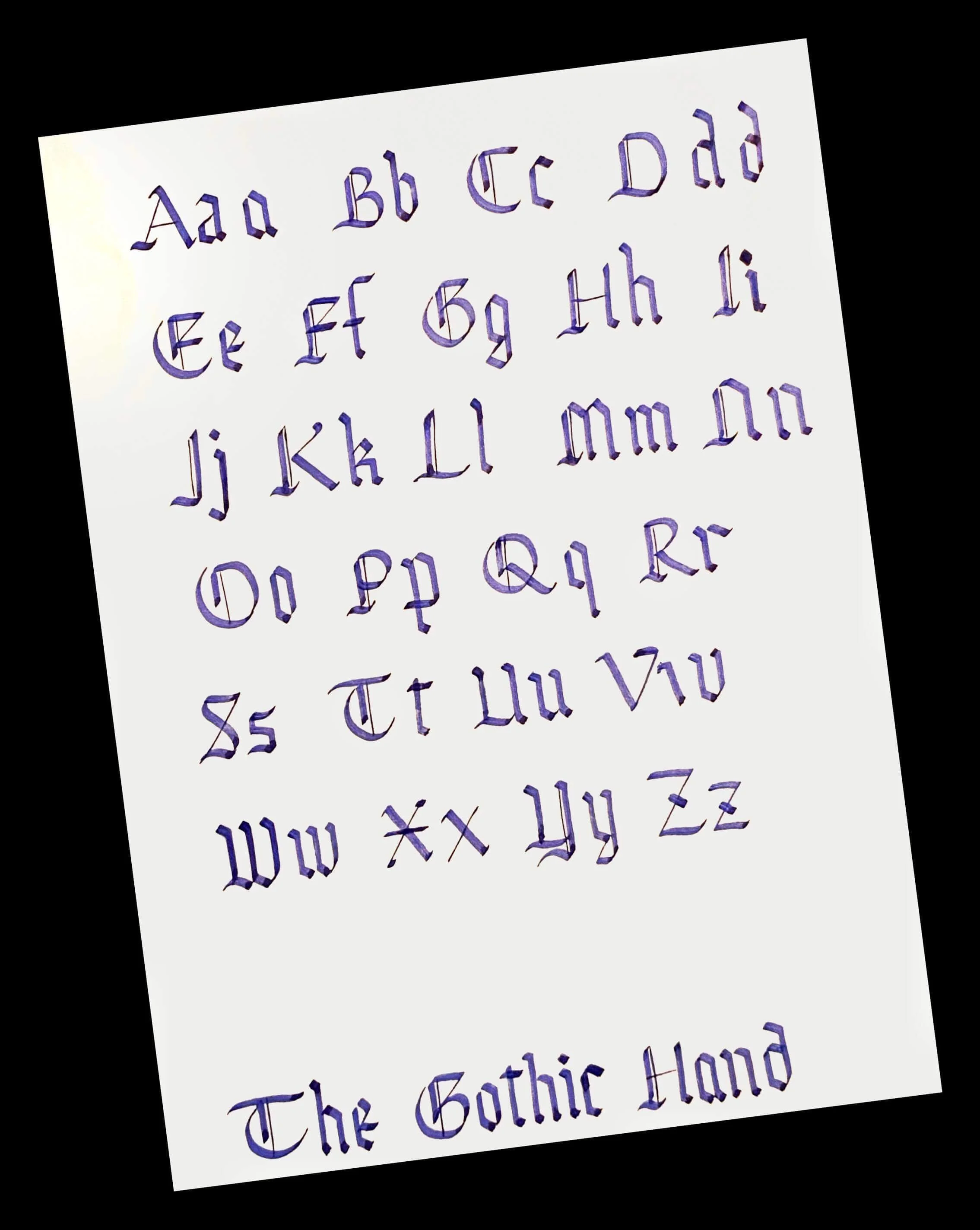 Simple Gothic Calligraphy Alphabet