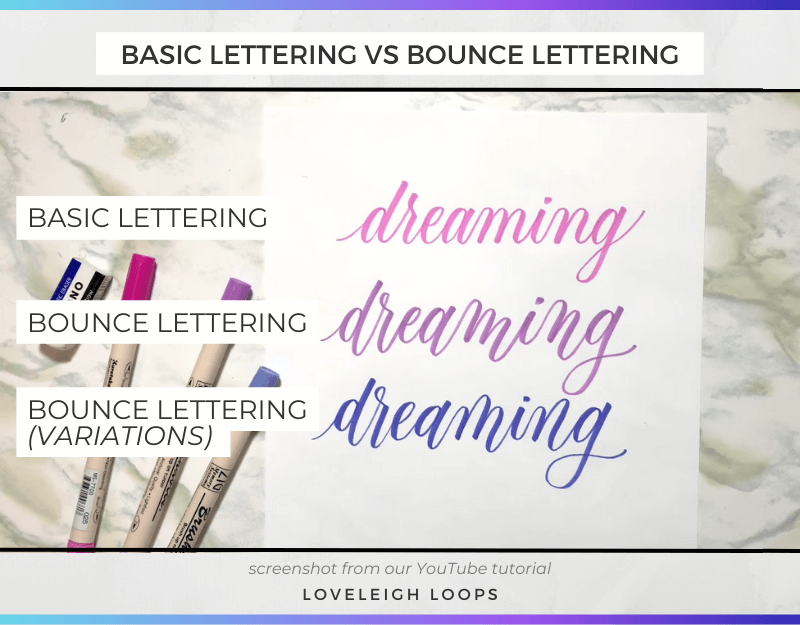 Bounce Lettering Beginner Tutorial and Analysis — Loveleigh Loops