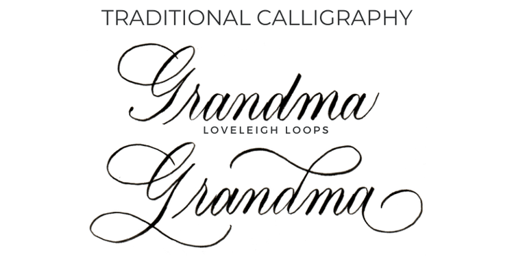 How To Write Mom, Dad, Grandma + Grandpa In Calligraphy — Loveleigh Loops
