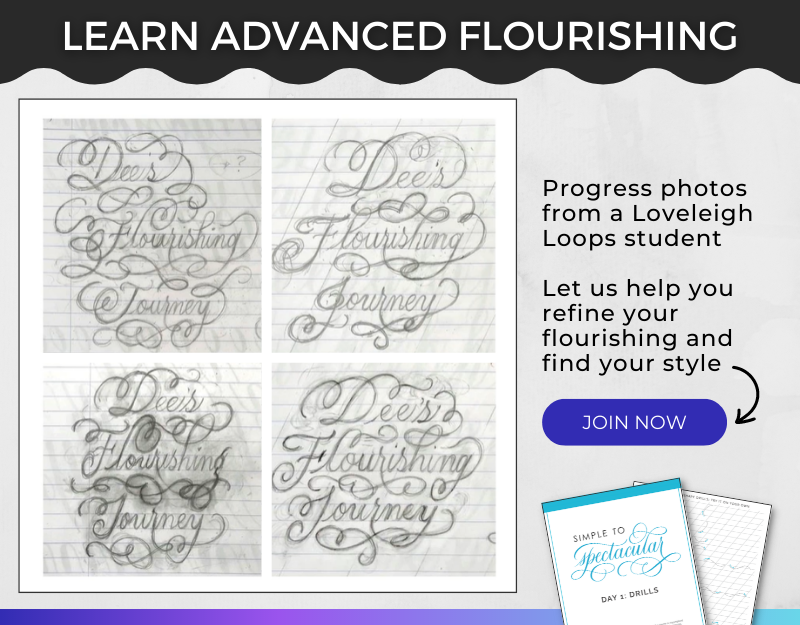 Calligraphy Flourishes Guide [+ Free Practice Sheets] — Loveleigh Loops