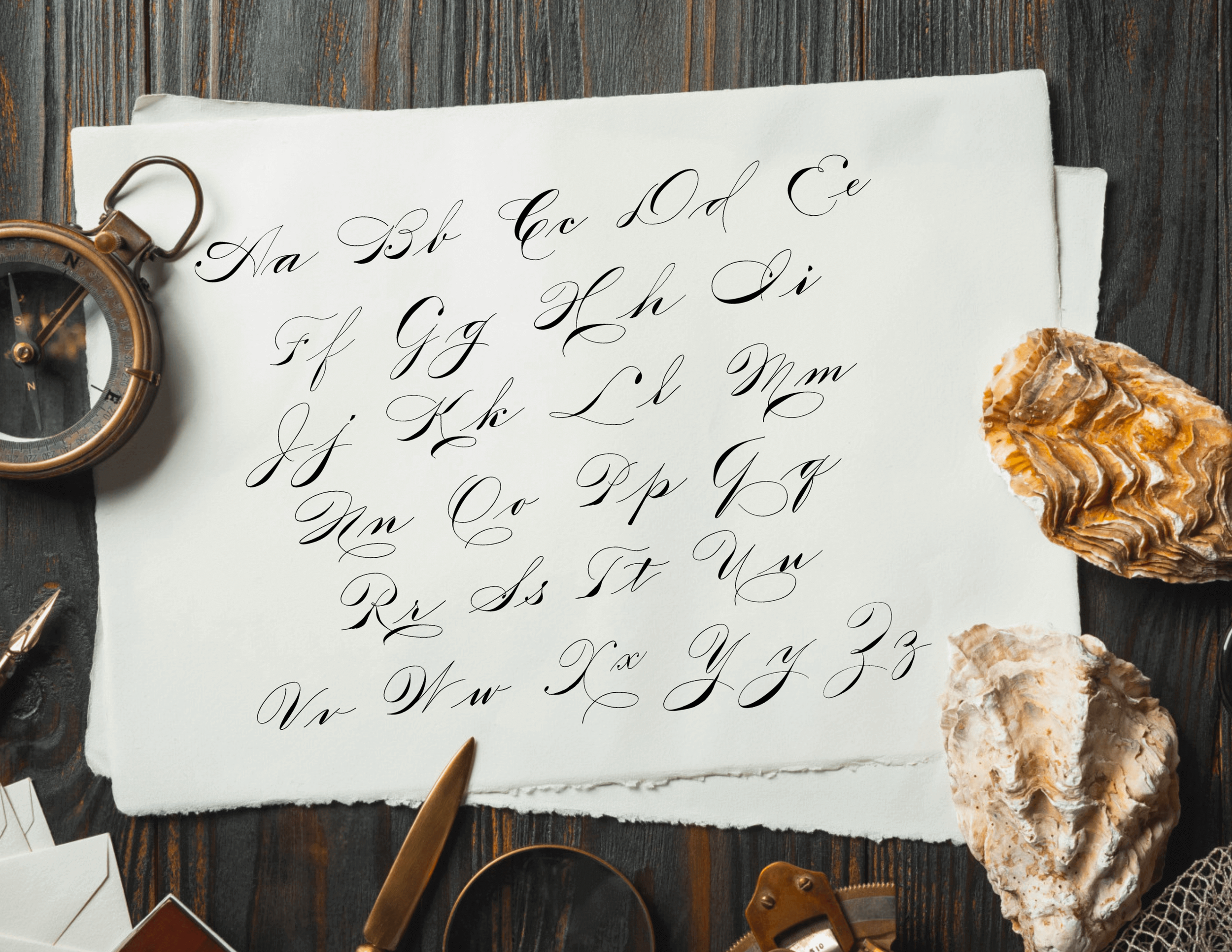 Cursive Calligraphy Alphabet Fonts