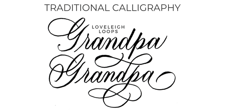 How To Write Mom, Dad, Grandma + Grandpa In Calligraphy — Loveleigh Loops