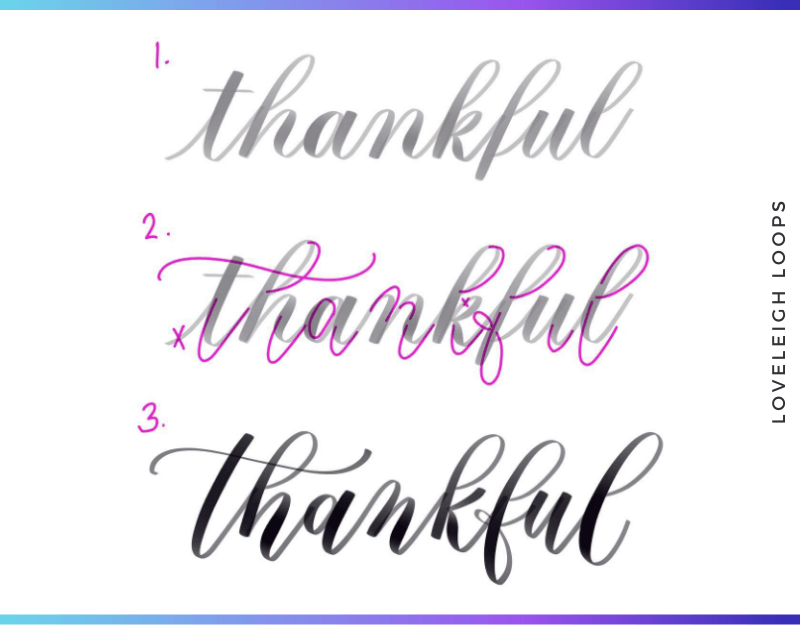 Bounce Lettering Beginner Tutorial and Analysis — Loveleigh Loops