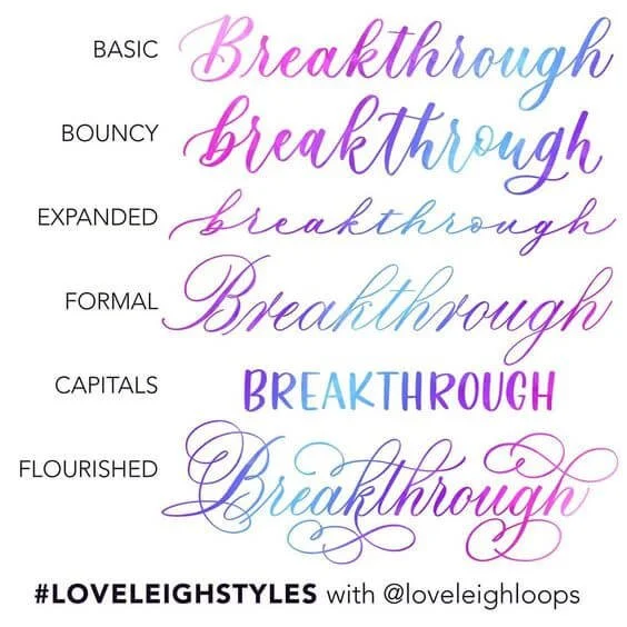 7 Calligraphy Practice Prompts To Try Today — Loveleigh Loops